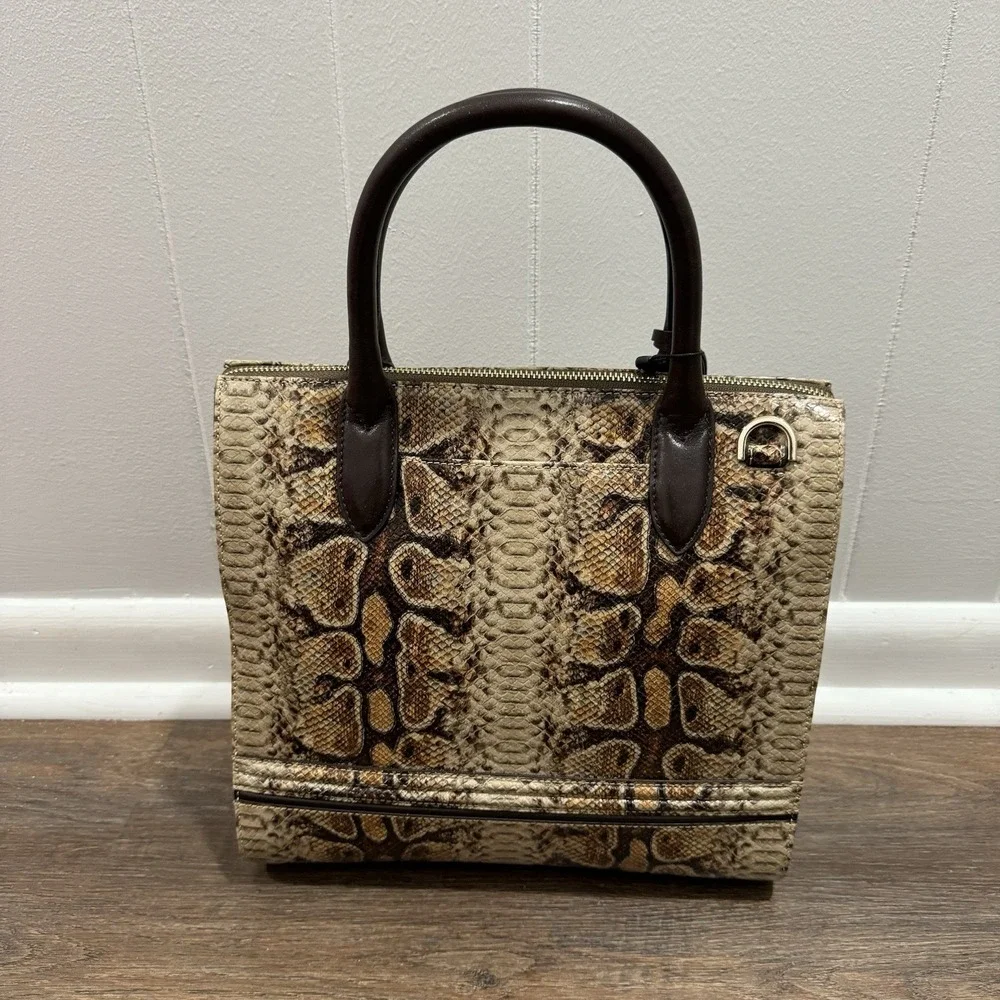 Brahmin | Bags | Brahmin Caroline Hazelnut Shenandoa Snake Embossed ...